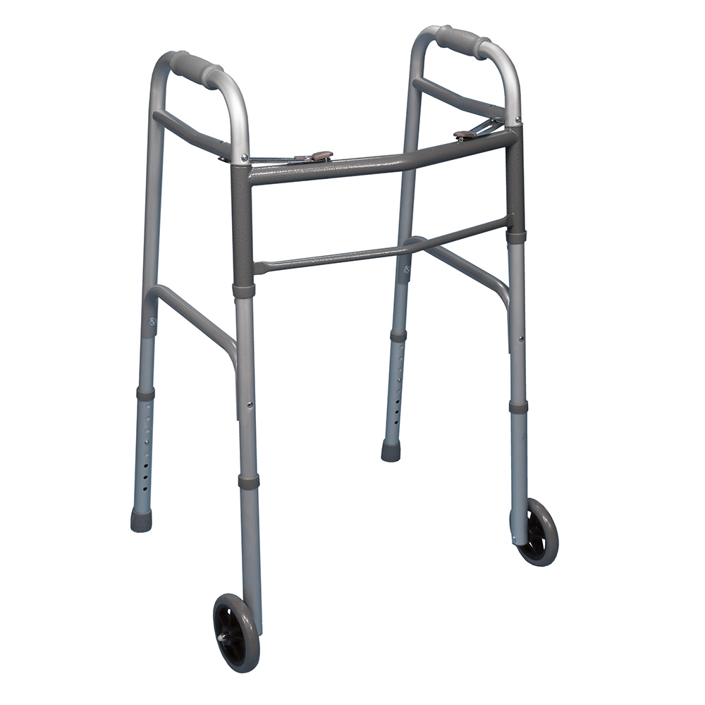 Double Button Walker with Wheels | Bilt-Rite Mastex Health